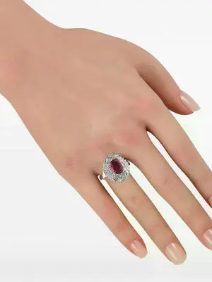 LB EXCLUSIVE Platinum Ruby And Diamond Ring