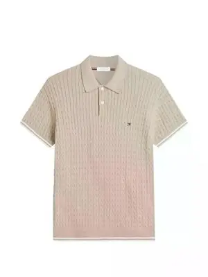 Tommy Hilfiger Cable-knit Short-sleeve Polo Shirt