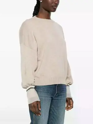 Brunello Cucinelli Monili-embellished Crew Neck Sweater