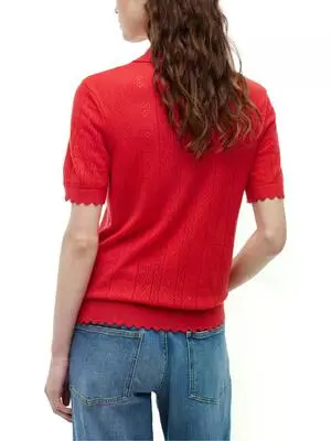 Tommy Hilfiger Pointelle Knit Scalloped Edge Sweater