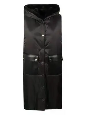 Max Mara Quilted Gilet With Hood - Black