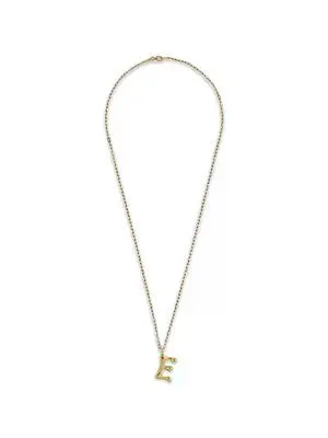 JEWELS AFICIONADO Polished Yellow Initial Pendant - Gold