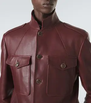 Brunello Cucinelli Leather Field Jacket