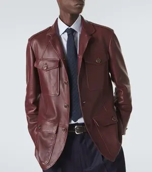 Brunello Cucinelli Leather Field Jacket
