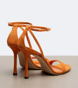 JIMMY CHOO Moza Suede Sandals - Orange