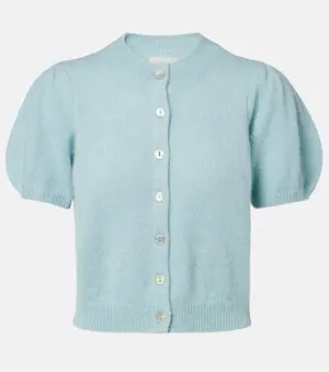 DÔEN Anisa Alpaca And Wool-blend Cardigan - Blue