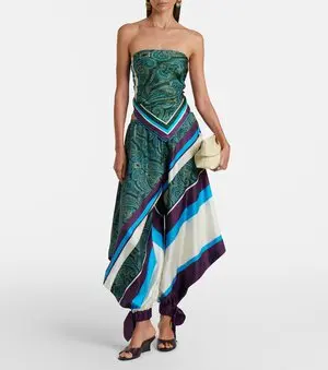 ALEMAIS Joni Printed Silk Twill Scarf