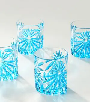LES-OTTOMANS Set Of 4 Crystal Tumblers