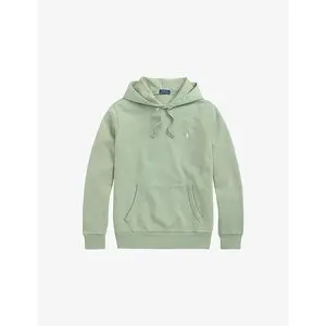 Polo Ralph Lauren Cotton-jersey Hoodie With Embroidered Logo - Light Green