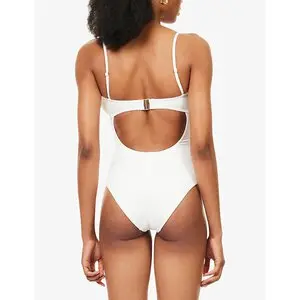 Zimmermann Frill Plunge Swimsuit - Ivory