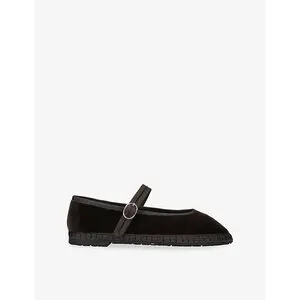 FLABELUS Pierre Cotton-velvet Ballet Flats - Dark Brown