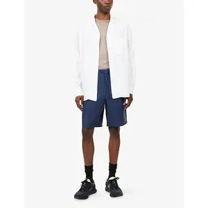 Emporio Armani Linen Bermuda Shorts - Outer Space