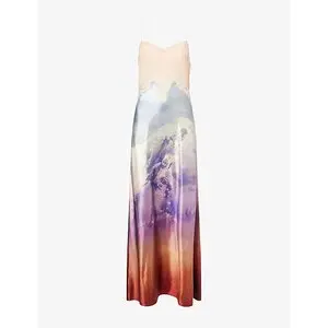Gabriela Hearst X Paul Smith Silk Maxi Dress - Mountain