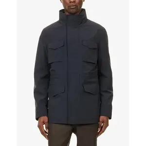 OSCAR JACOBSON M65 High-neck Woven Field Jacket - Navy