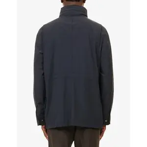 OSCAR JACOBSON M65 High-neck Woven Field Jacket - Navy