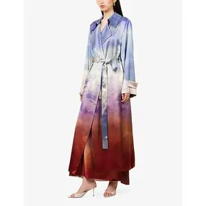 Gabriela Hearst X Paul Smith Lyra Graphic Pattern Silk Coat
