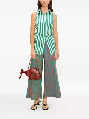SIMONMILLER Loch Striped Sleeveless Shirt - Green