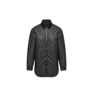 Moncler Padded Shirt Jacket With Corduroy Trim - Black