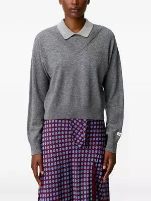 Claudie Pierlot Layered-effect V-neck Sweatshirt
