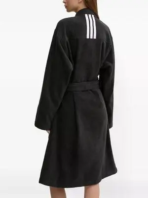 Adidas Logo Embroidered Belted Bathrobe