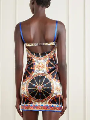 Dolce & Gabbana Carretto" Print Satin Mini Dress