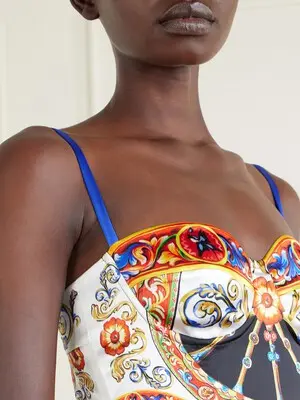 Dolce & Gabbana Carretto" Print Satin Mini Dress