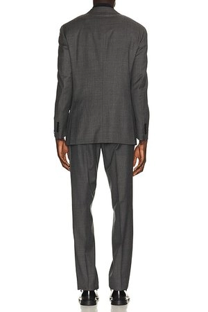 Polo Ralph Lauren 2-button Single Breasted Sharkskin 2-piece Suit - Medium Grey Multi