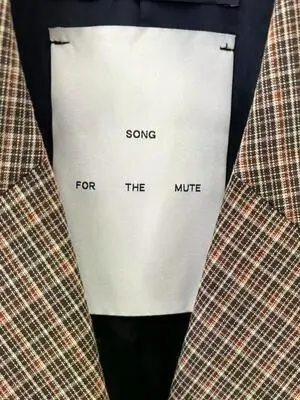 SONG FOR THE MUTE Check-pattern Blazer