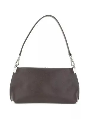 GIANNI CHIARINI Tumbled Leather Shoulder Bag Brown