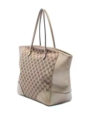 Gucci Gg Canvas And Leather Bree Tote Bag