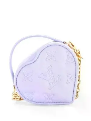 LOUIS VUITTON Pop My Heart Pouch Bag Bubblegram Leather Crossbody Bag - Purple