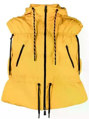 Herno Feather-down Hooded Gilet - Orange