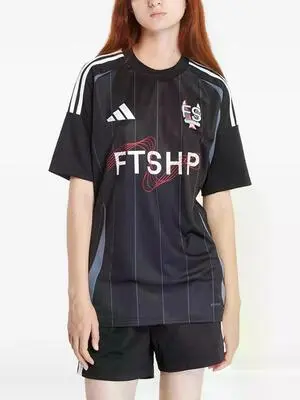 Adidas X Footshop Euro 96 Pinstripe T-shirt - Black