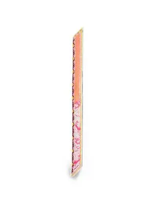 Prada Printed Silk Twill Skinny Scarf - Pink