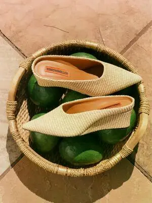SIMONMILLER Gala Wedge Mules