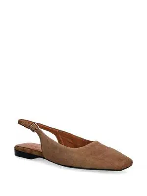 VAGABOND SHOEMAKERS Delia Square-toe Slingback Ballet Flats - Brown