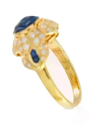 MOUAWAD 18k Yellow Sapphire And Diamond Ring