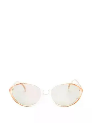 Saint Laurent Oval Frame Sunglasses - Neutrals