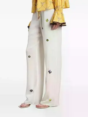 SIEDRES Embellished Wide-leg Trousers
