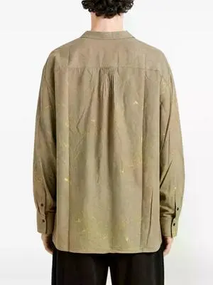 ZIGGY CHEN Splatter-print Asymmetric Shirt