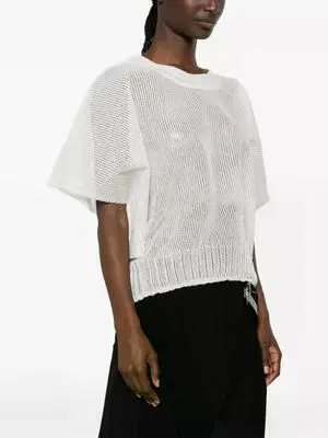 Issey Miyake Open-knit Linen T-shirt