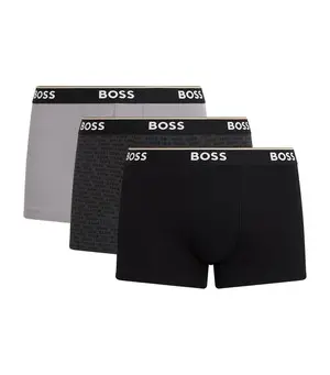 BOSS Stretch-cotton Power Trunks - Grey