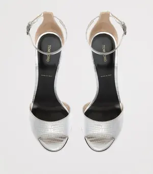 TOM FORD Metallic Leather Stiletto Sandals