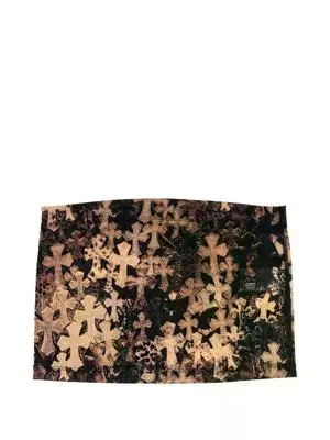 Chrome Hearts Sheer-mesh Mini Skirt With Cross Print - Neutrals