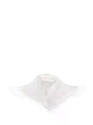 Isaia Check-pattern Face Mask - White