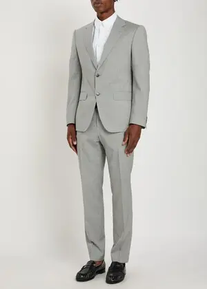BOSS Houndstooth Stretch-wool Suit