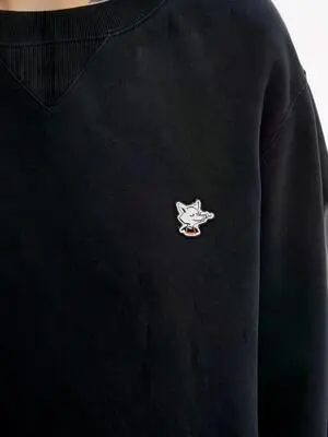 CAFÉ KITSUNÉ Fox Appliqué Sweatshirt