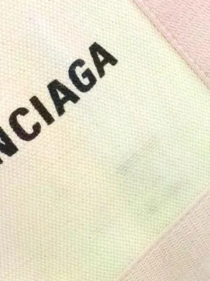 Balenciaga 2000s Navy Cabas Handbag - Neutrals