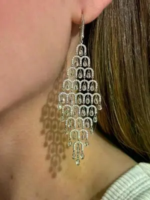 JEWELS AFICIONADO Diamond Chandelier Earrings
