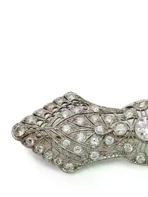 JEWELS AFICIONADO Diamond Brooch In White Gold
